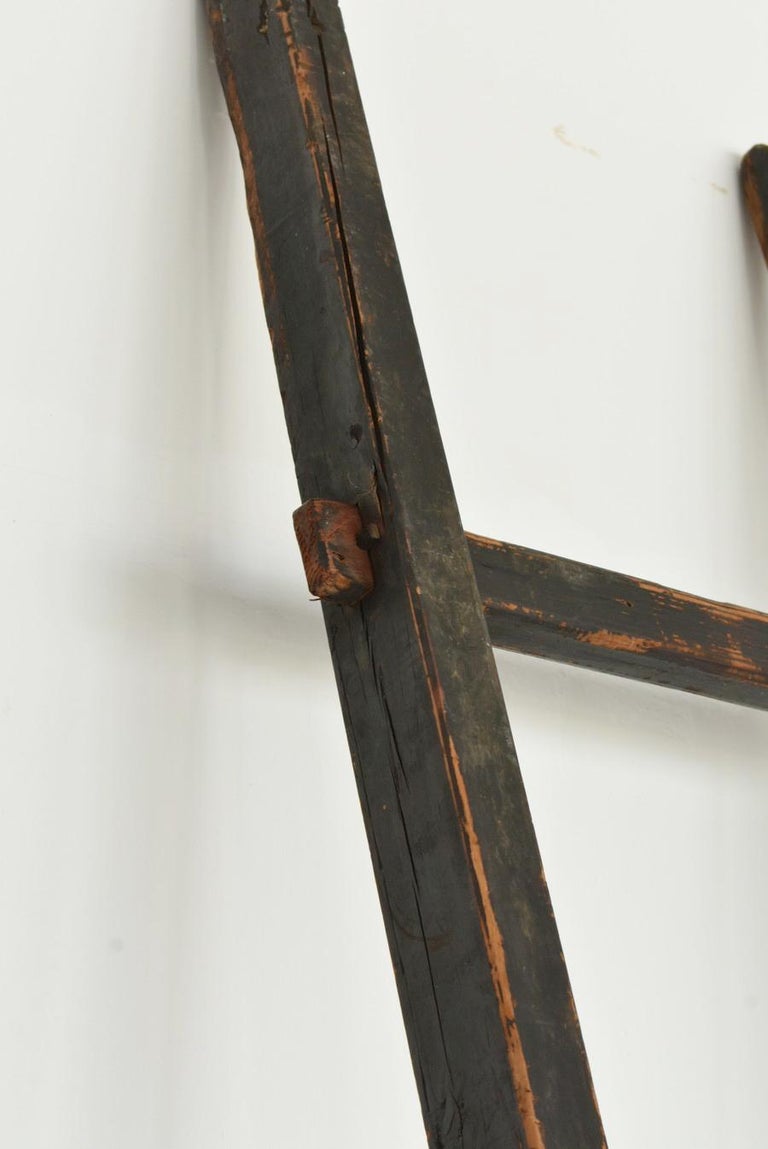 Japanese Antique Wooden Ladder/Wall Hanging Object/Meiji Period /1868 ...