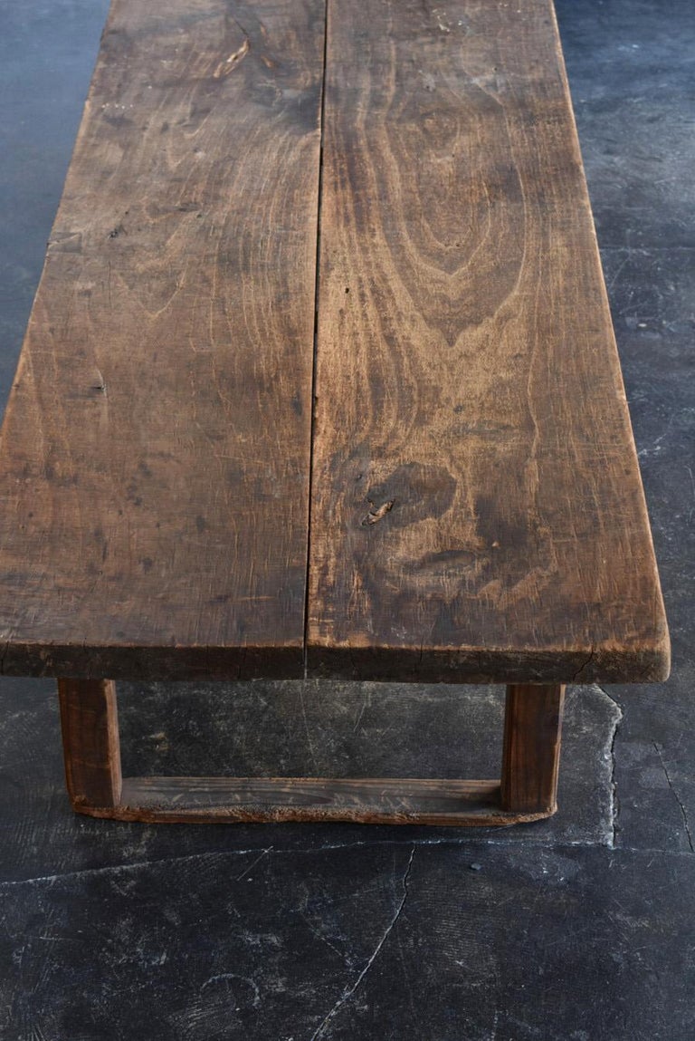 Japanese Antique Wooden Large Low Table / Sofa Table / Large Workbench ...