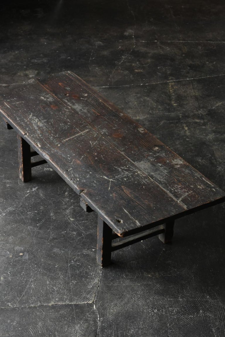 Japanese Antique Wooden Low Table /1800-1912 'Edo-Meiji Period'/Wabi ...
