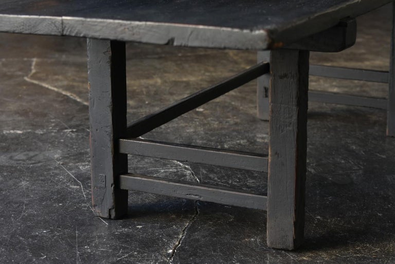 Japanese Antique Wooden Low Table /1800-1912 'Edo-Meiji Period'/Wabi ...