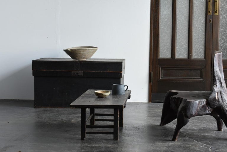 Japanese Antique Wooden Low Table /1800-1912 'Edo-Meiji Period'/Wabi ...