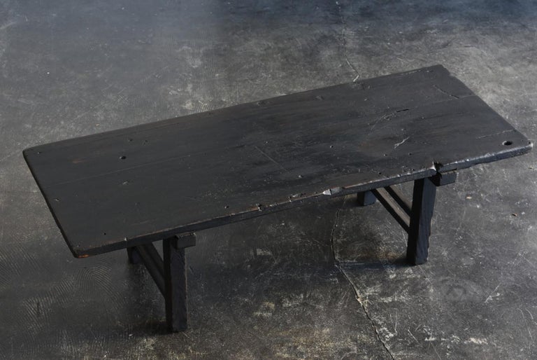 Japanese Antique Wooden Low Table /1800-1912 'Edo-Meiji Period'/Wabi ...