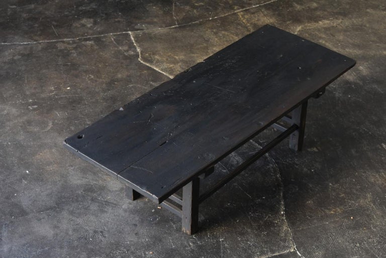 Japanese Antique Wooden Low Table /1800-1912 'Edo-Meiji Period'/Wabi ...