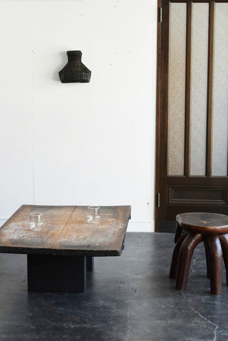 Japanese Antique Wooden Low Table / 1850-1912 / Wabi-Sabi Coffee Table ...
