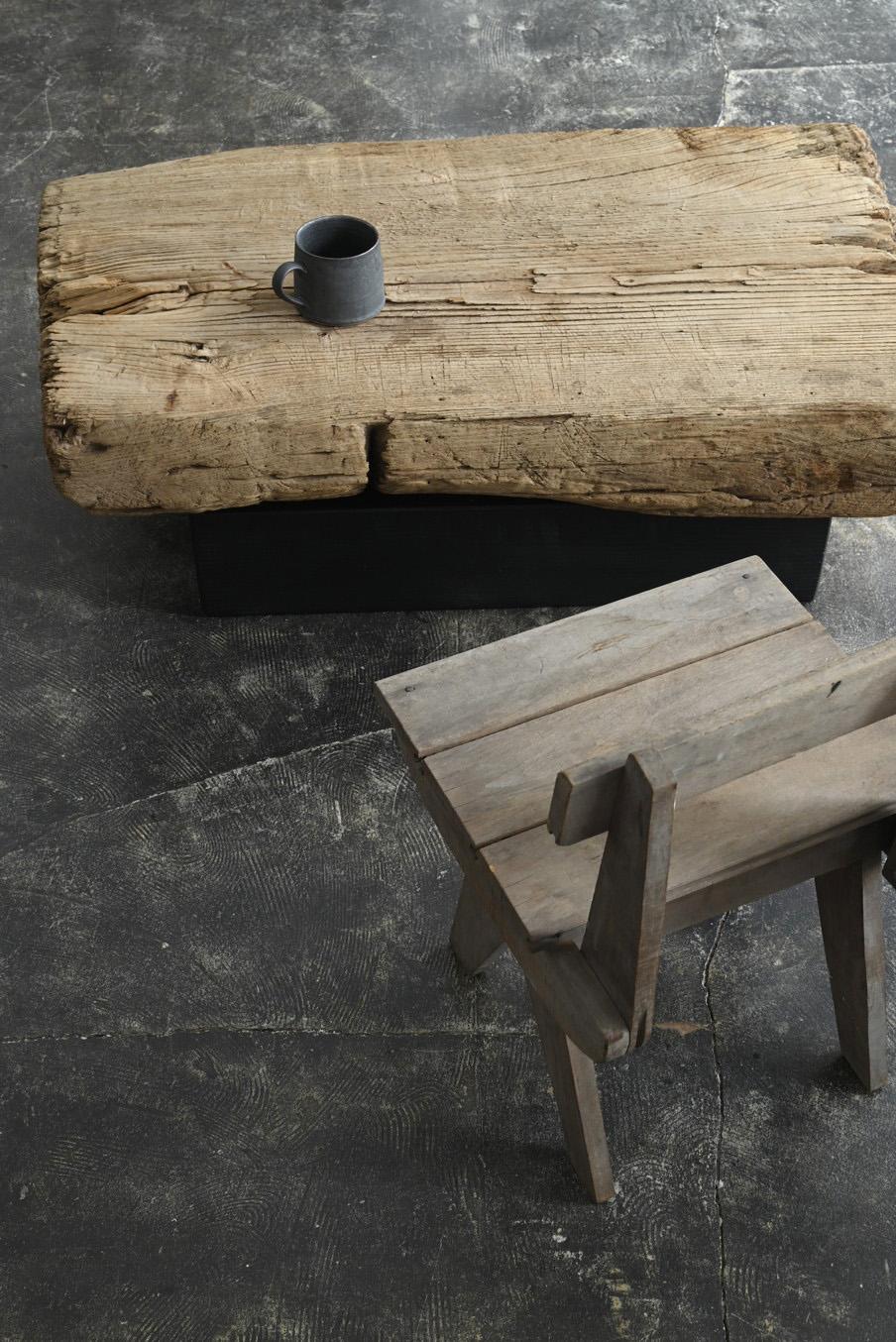 Japanese antique wooden low table/1868-1920/Wabi-sabi sofa table/center ...
