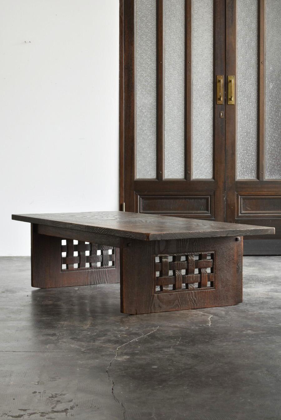 Japanese Antique Wooden Low Table/1900-1940/Beautiful Wood Grain Table ...