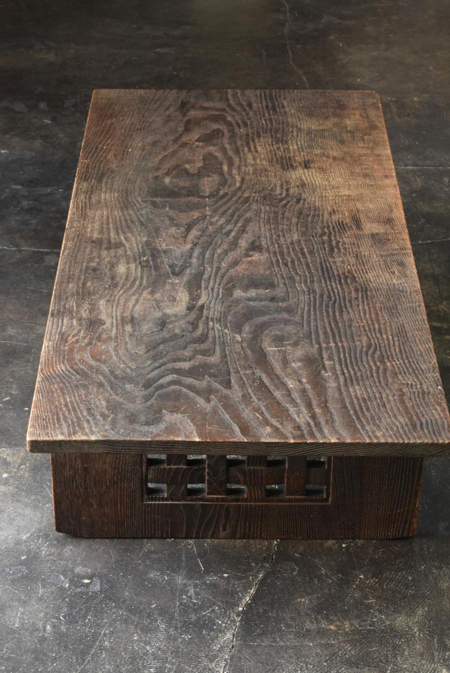 Japanese Antique Wooden Low Table/1900-1940/Beautiful Wood Grain Table ...