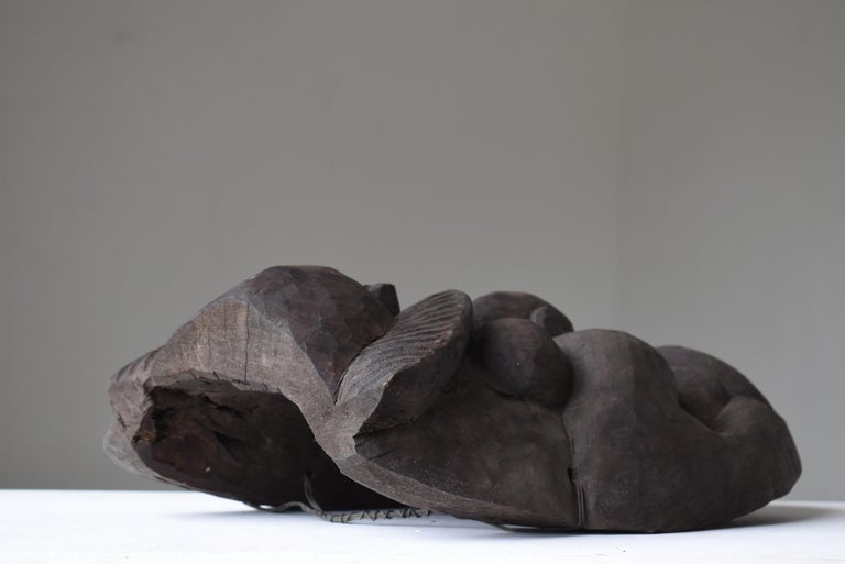 Japanese Antique Wooden Mask 1860s-1920s / Mingei Wabi Sabi Sculpture ...