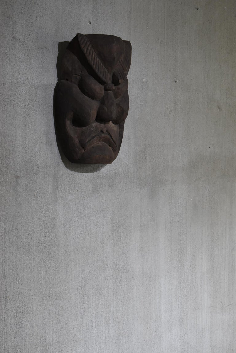 Japanese Antique Wooden Mask 1860s-1920s / Mingei Wabi Sabi Sculpture ...