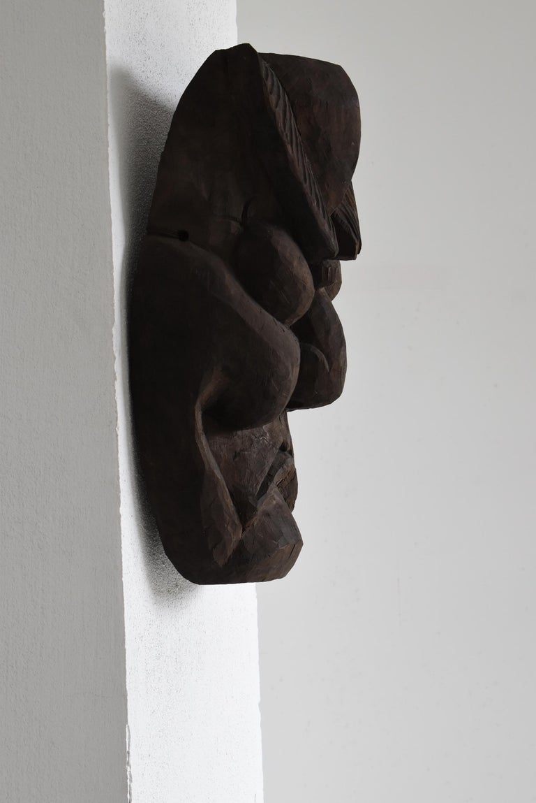 Japanese Antique Wooden Mask 1860s-1920s / Mingei Wabi Sabi Sculpture ...