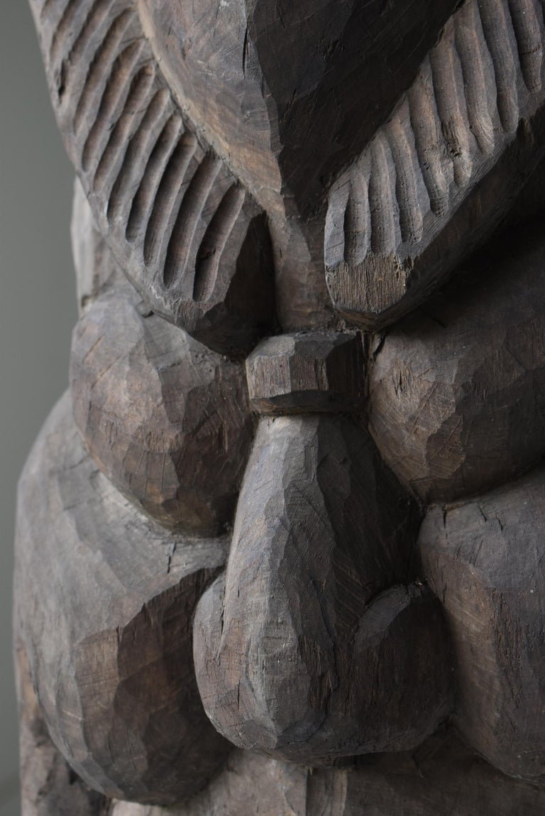 Japanese Antique Wooden Mask 1860s-1920s / Mingei Wabi Sabi Sculpture ...