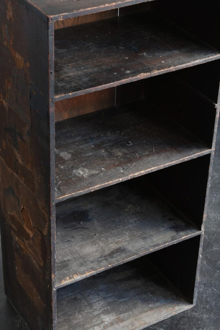 Japanese antique wooden shelf /1886/Meiji era/wabisabi storage shelf ...