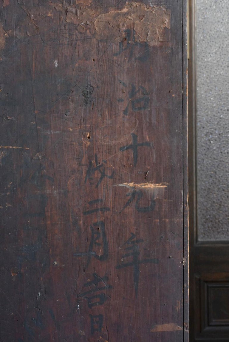 Japanese antique wooden shelf /1886/Meiji era/wabisabi storage shelf ...
