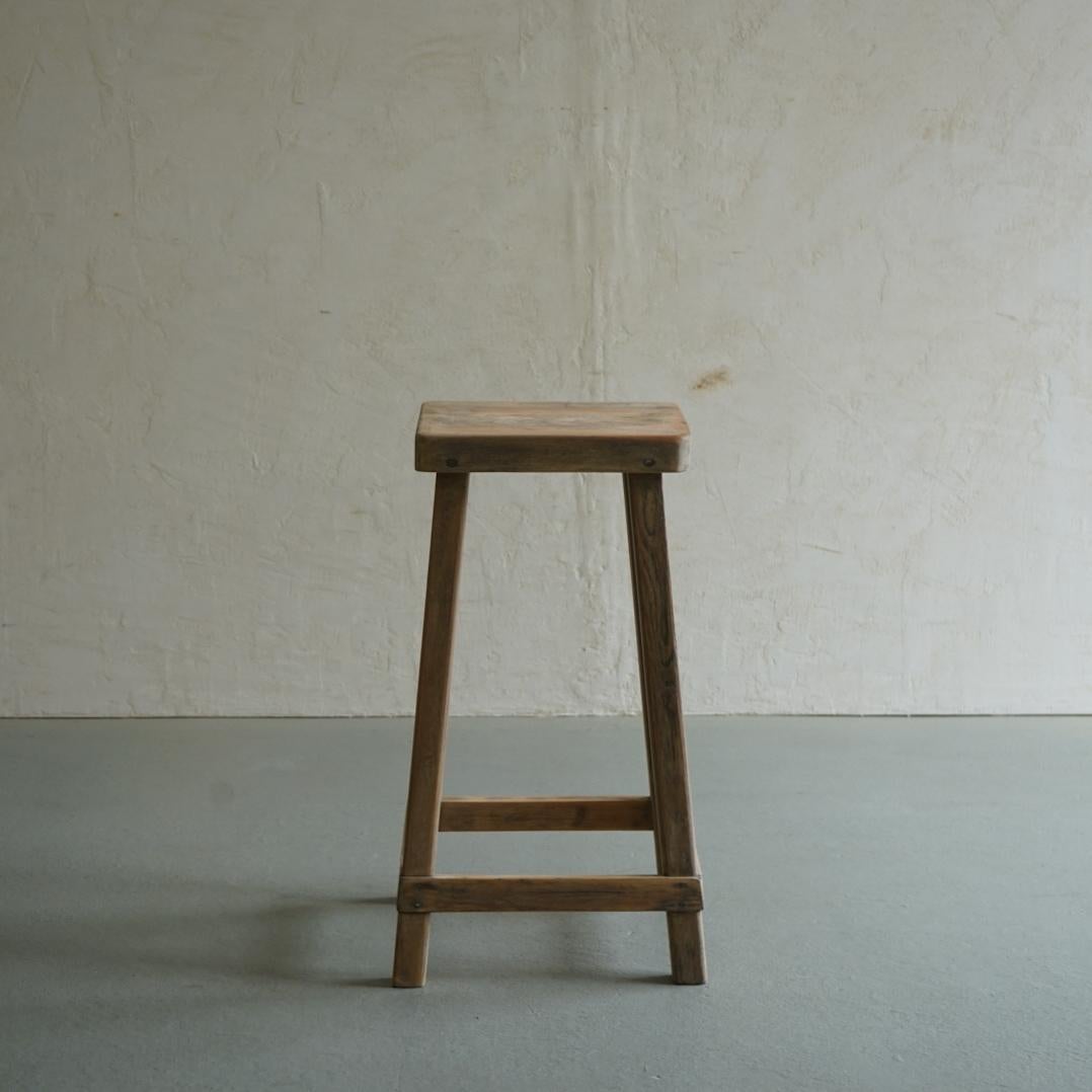 Japanese Antique Wooden stool 1930s-1940s primitive Japandi For Sale at ...