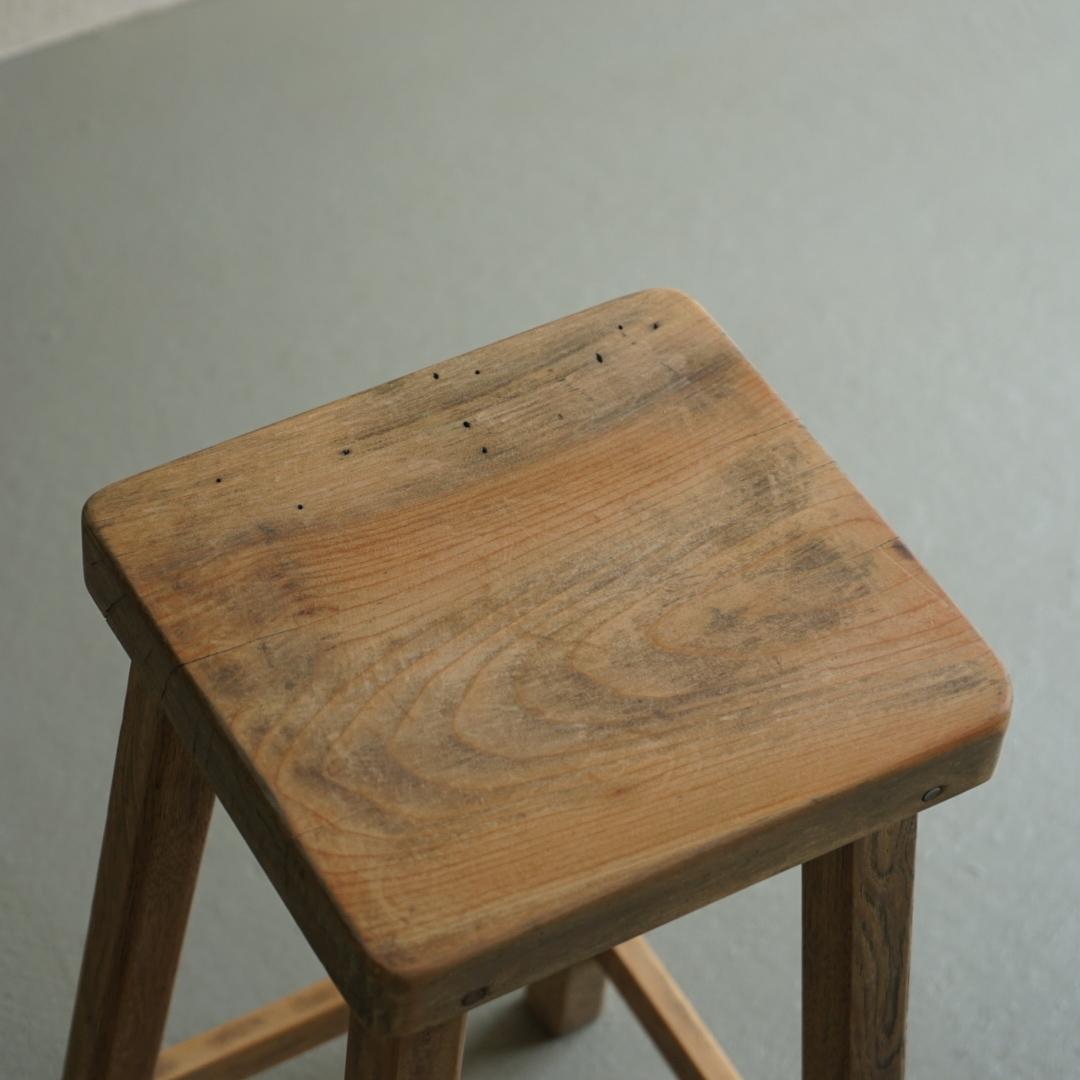 Japanese Antique Wooden stool 1930s-1940s primitive Japandi For Sale at ...