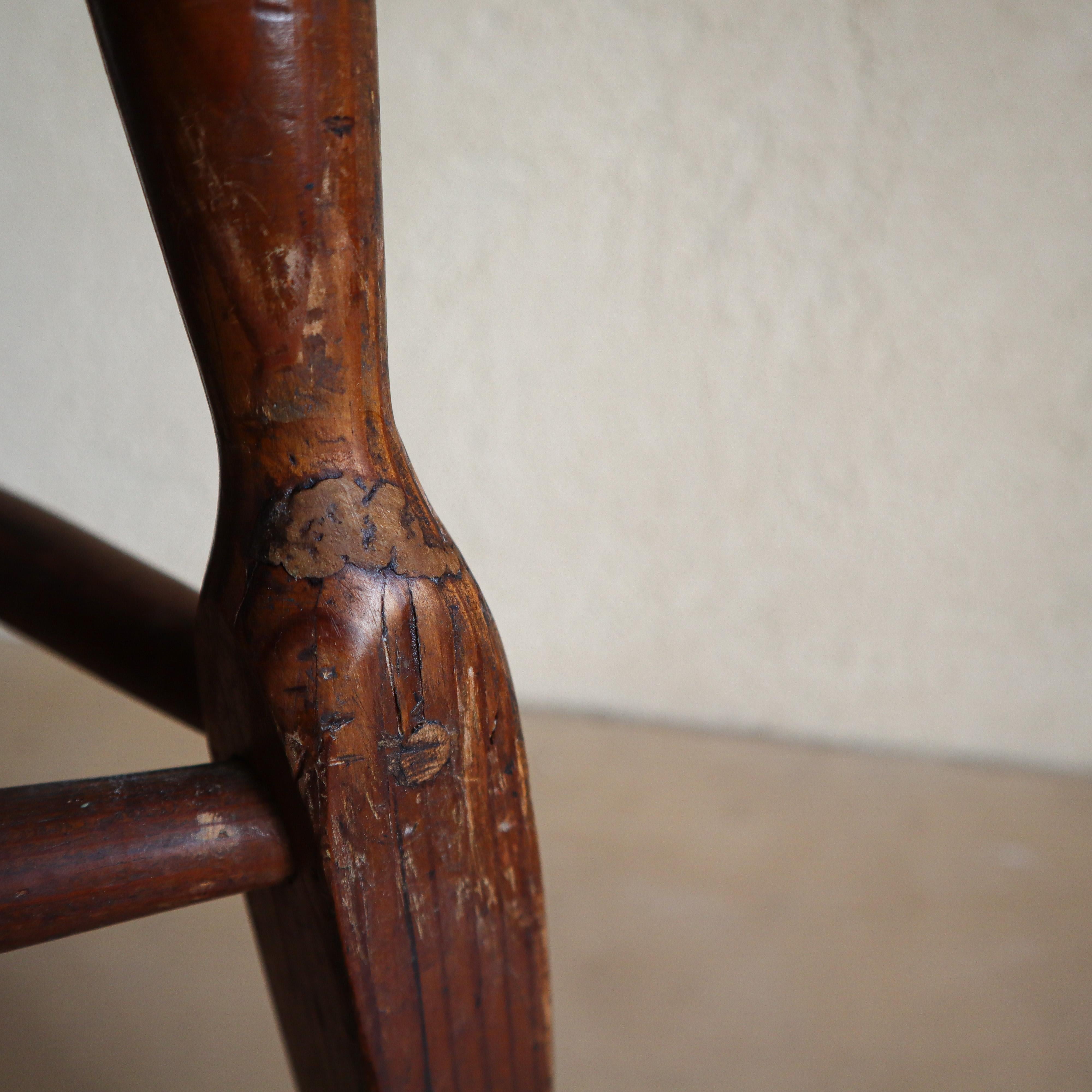 Japanese Antique Wooden Stool / 1950s Showa Period Wabi Sabi at 1stDibs