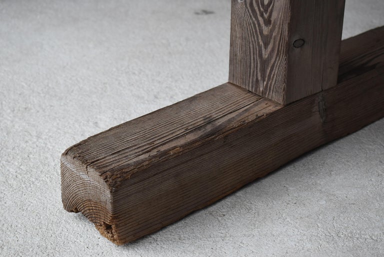 Japanese Antique Work Bench 1920s-1940s/Long Chairs Seating Wabisabi ...