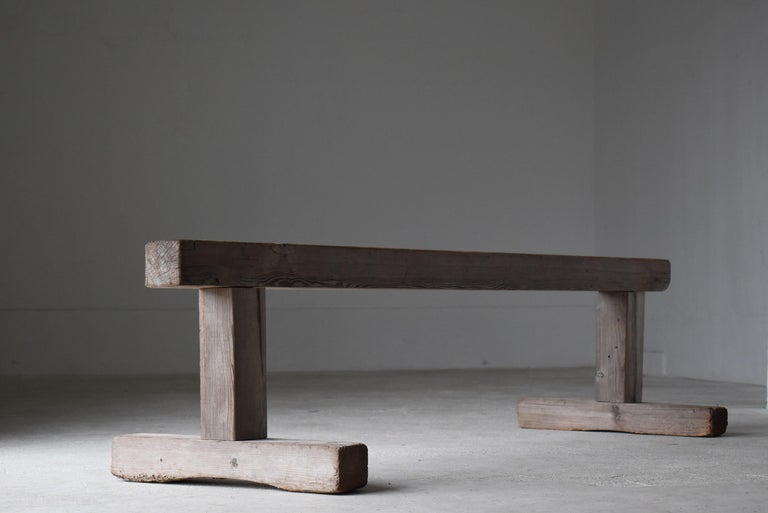 Japanese Antique Work Bench 1920s-1940s/Long Chairs Seating Wabisabi ...