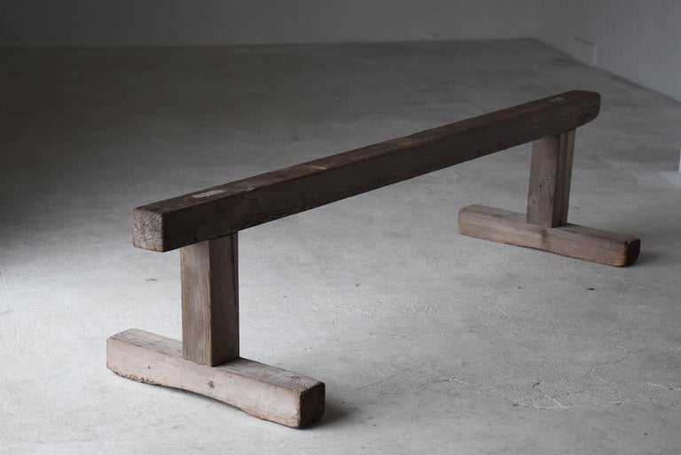 Japanese Antique Work Bench 1920s-1940s/Long Chairs Seating Wabisabi ...