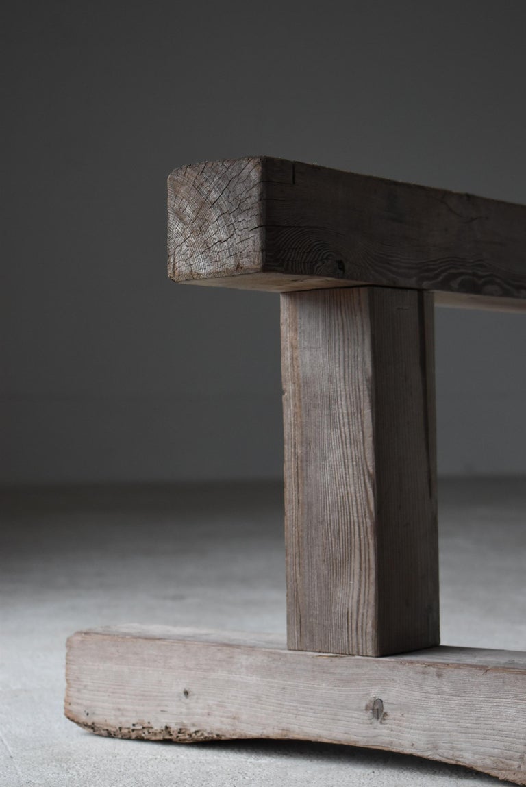Japanese Antique Work Bench 1920s-1940s/Long Chairs Seating Wabisabi ...