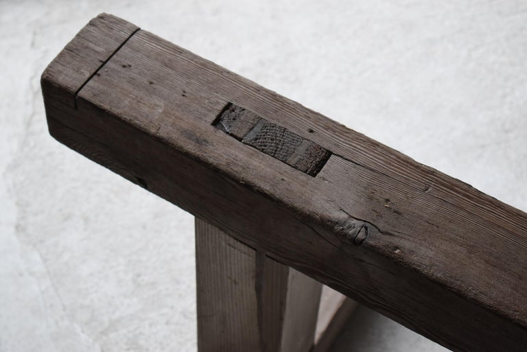 Japanese Antique Work Bench 1920s-1940s/Long Chairs Seating Wabisabi ...