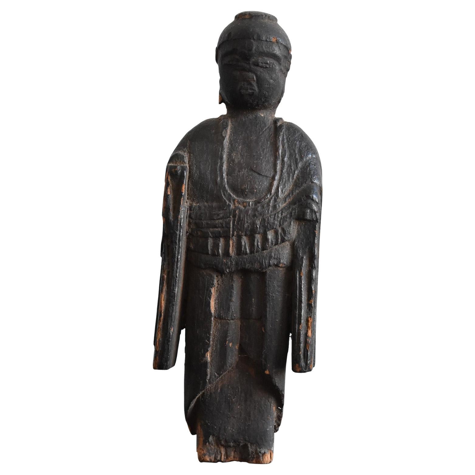 Edo Period in Japan Wooden Buddha Statue / Wood Carving Buddha / 1750 ...