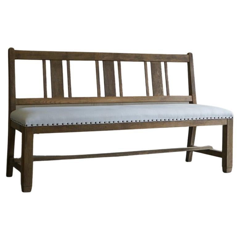 Japanese Antique Sofa Bench Oak Wood 1930s-1940s Primitive Japandi For ...