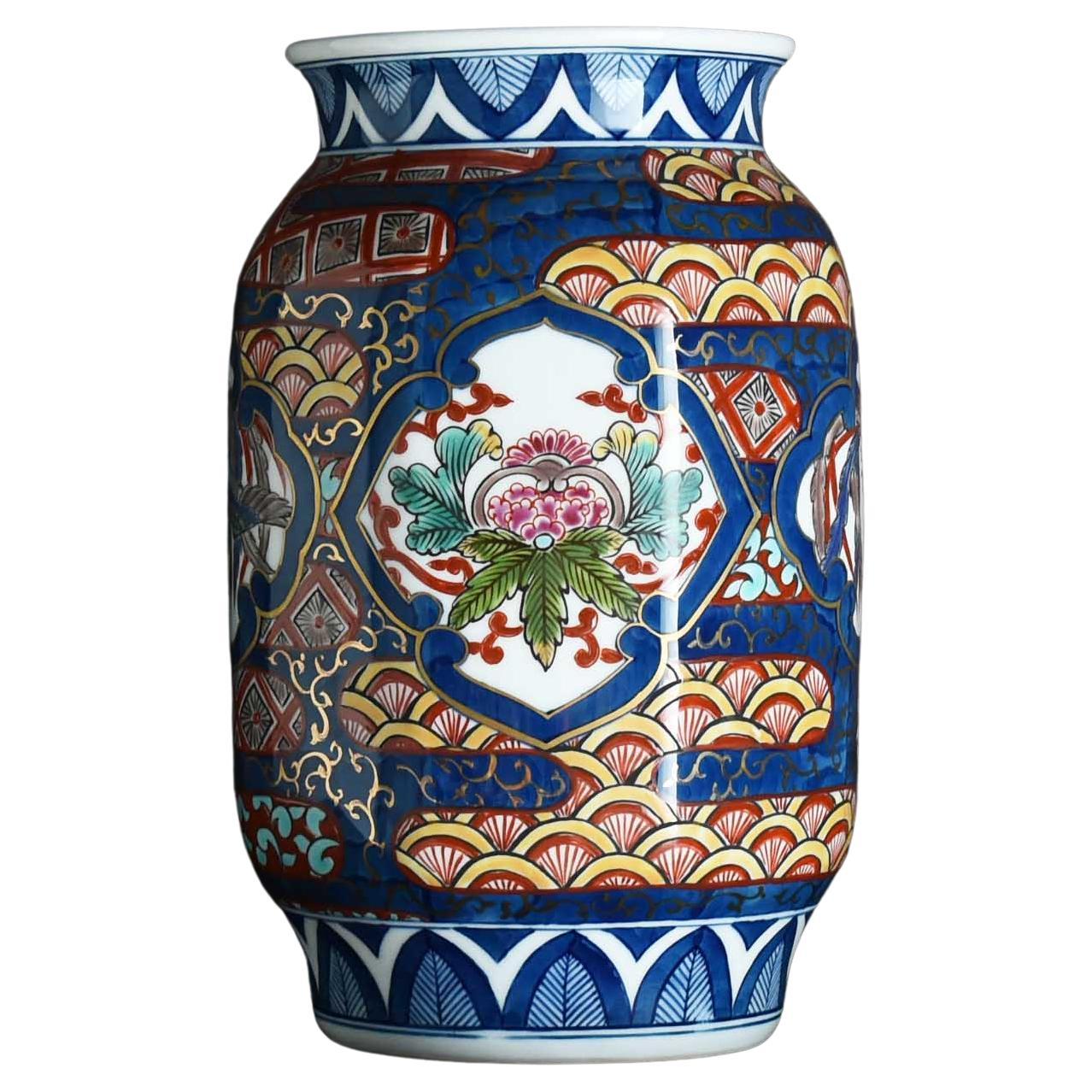 Japanese Arita "Somenishiki Madori" houou vase For Sale at 1stDibs