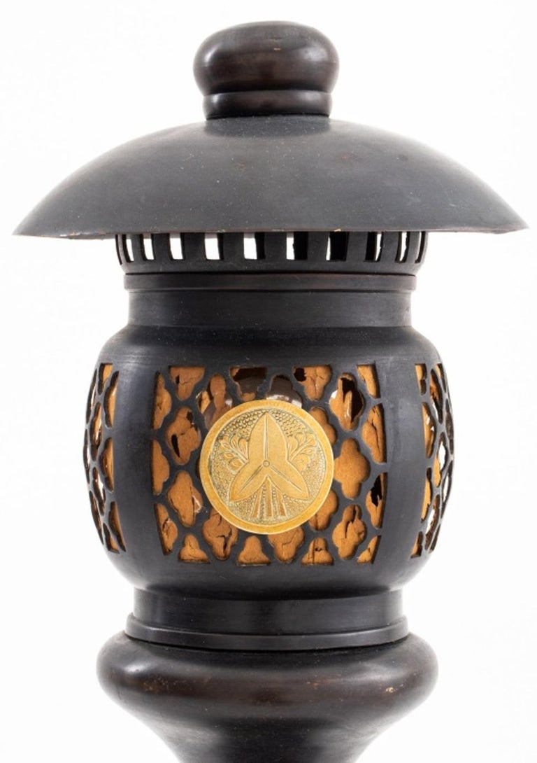Japanese Art Deco Bronze Toro Lantern Lamp For Sale at 1stDibs