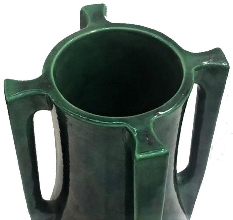 Japanese Art Nouveau, Awaji Ware Art Studio Pottery Flower Vase, Ca ...