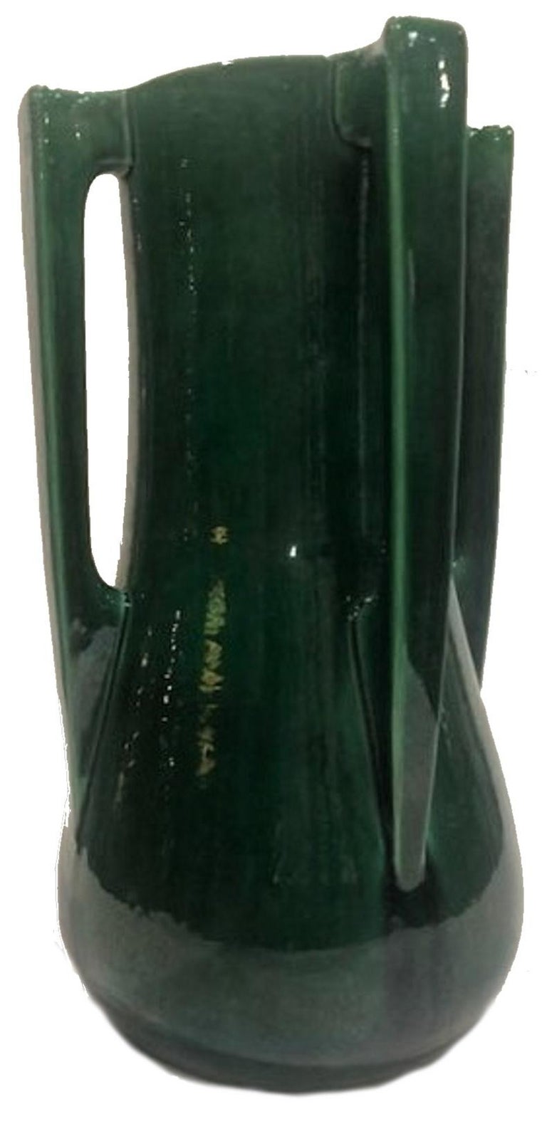 Japanese Art Nouveau, Awaji Ware Art Studio Pottery Flower Vase, Ca ...