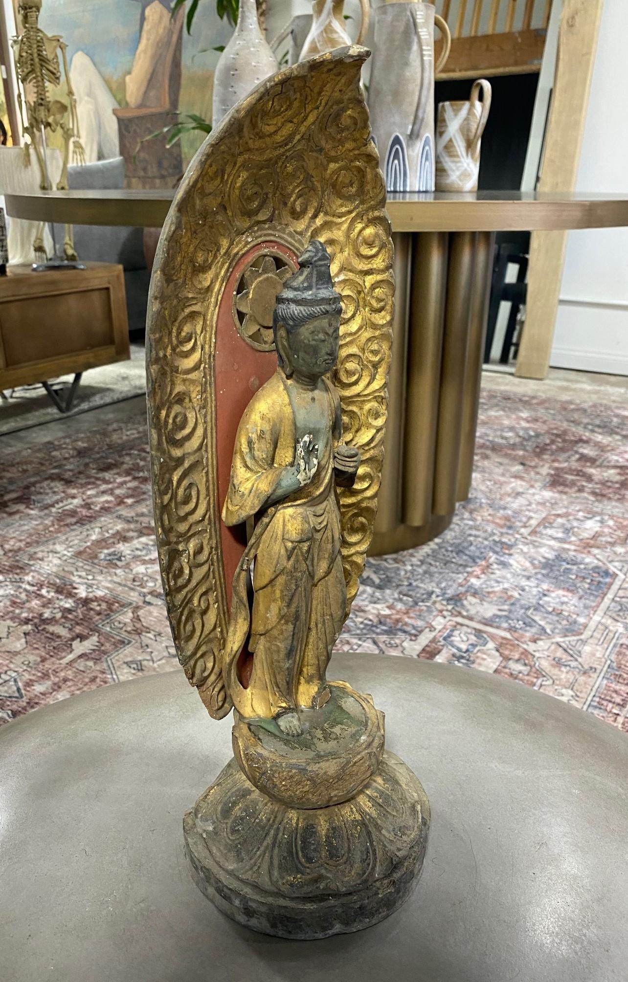 Japanese Asian Temple Shrine Edo Wood Kannon Bodhisattva Buddha Amida ...