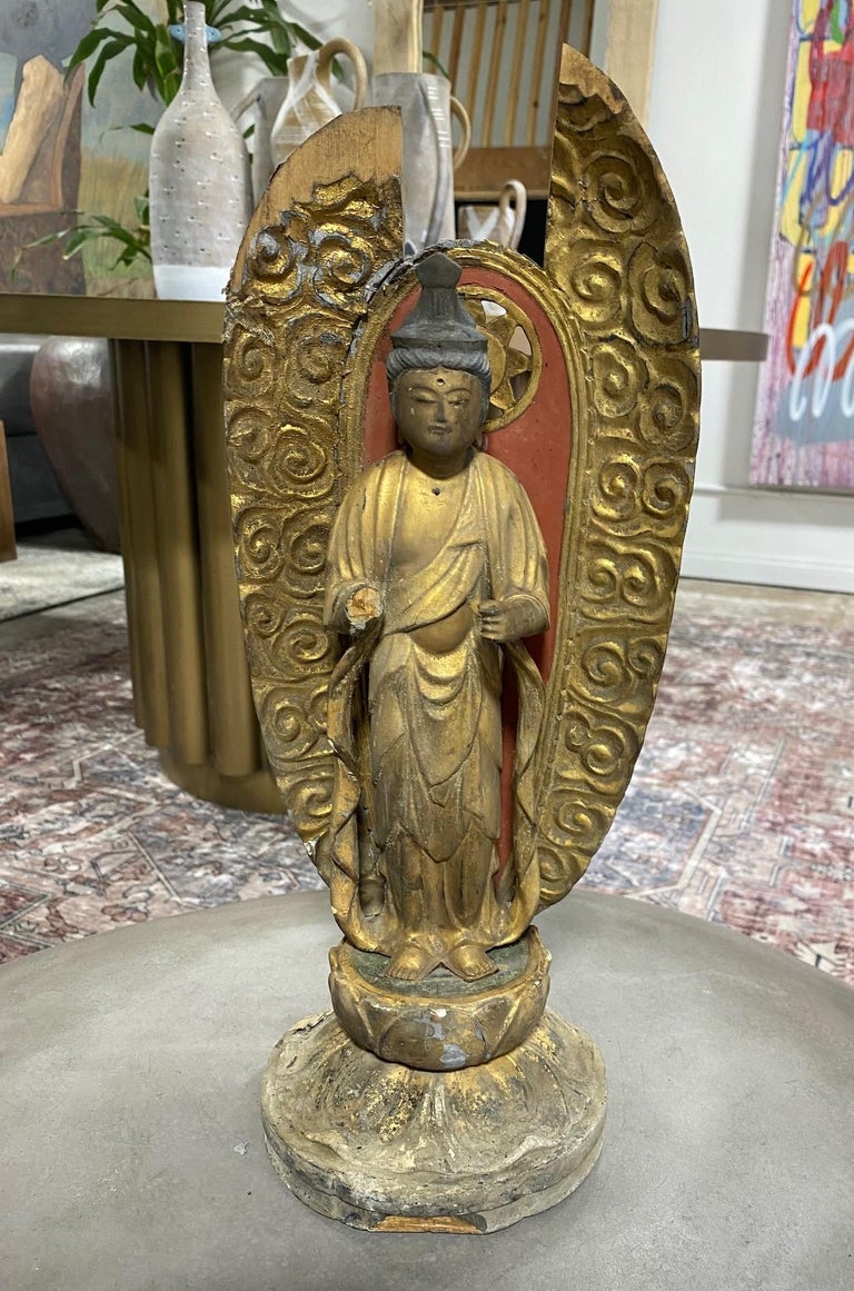 Japanese Asian Temple Shrine Edo Wood Kannon Bodhisattva Buddha Amida ...