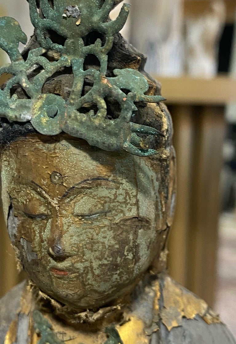 Japanese Asian Temple Shrine Edo Wood Kannon Bodhisattva Buddha Amida ...