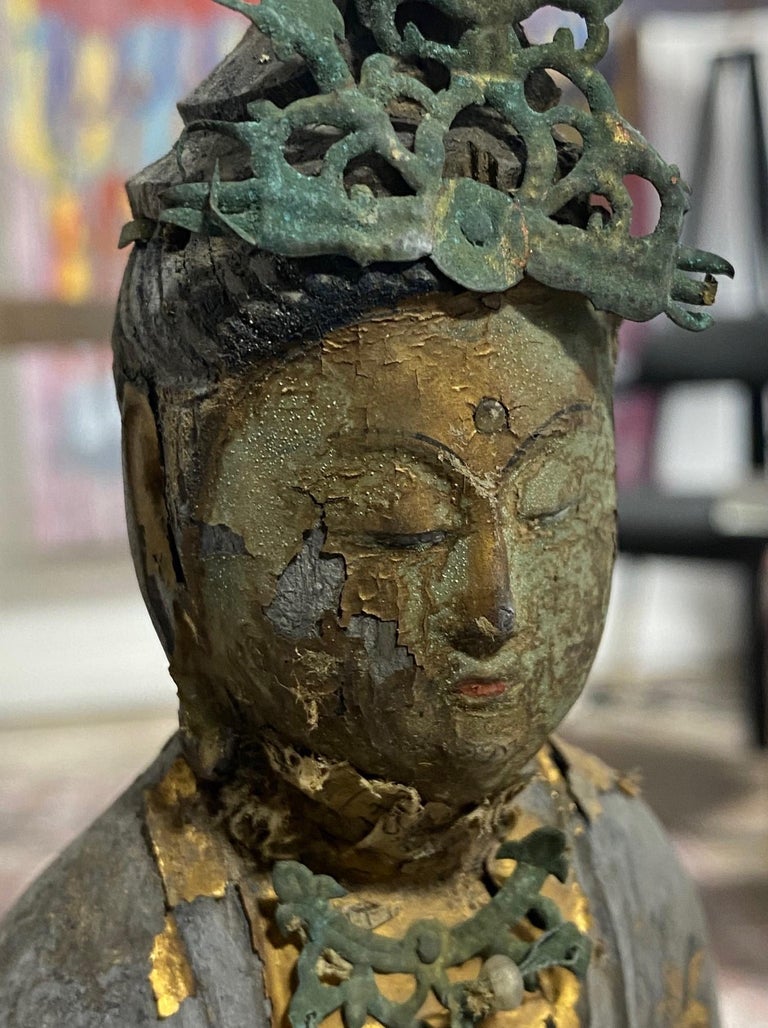 Japanese Asian Temple Shrine Edo Wood Kannon Bodhisattva Buddha Amida ...