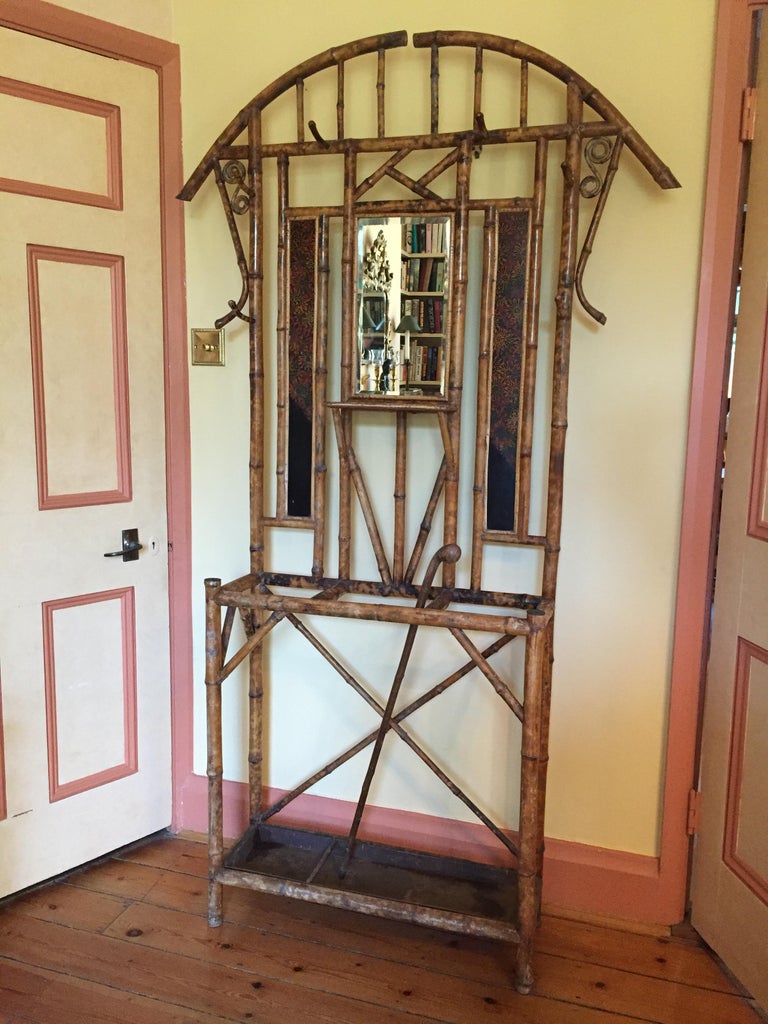 Japanese Bamboo and Lacquer Hall Stand, 19th Century Meiji Period ...