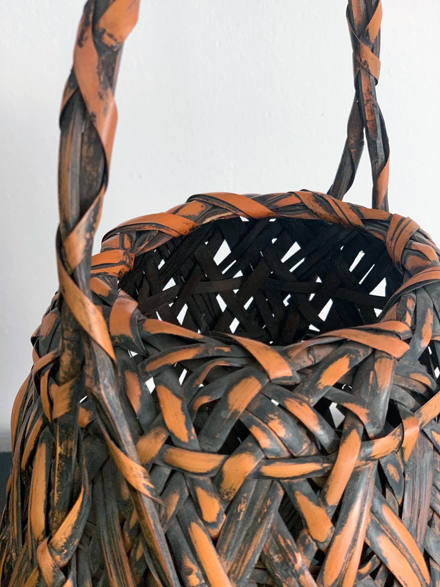 Japanese Bamboo Ikebana Basket by Iizuka Hochiku at 1stDibs