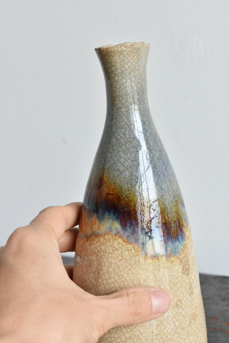 Japanese Beautiful Glaze Antique Pottery Vase/Edo Period/1800s/Aurora ...