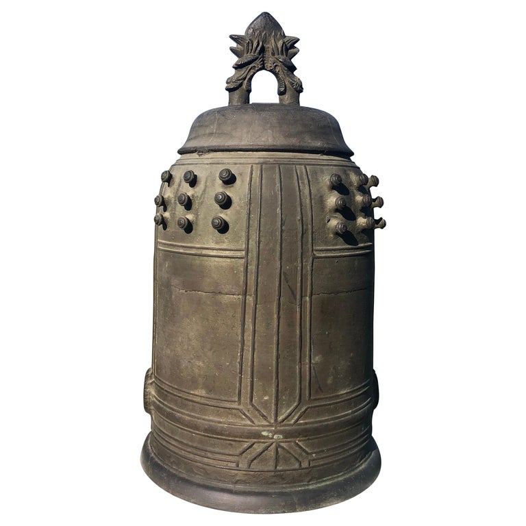 Japanese Big Antique Bronze Bell at 1stDibs
