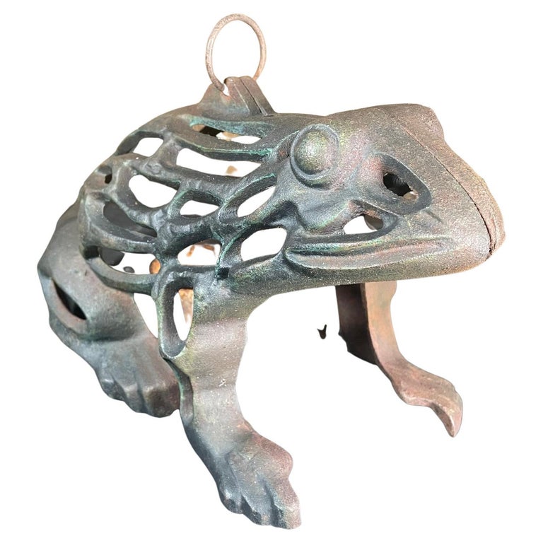 Japanese Big Old Frog Lighting Lantern For Sale at 1stDibs