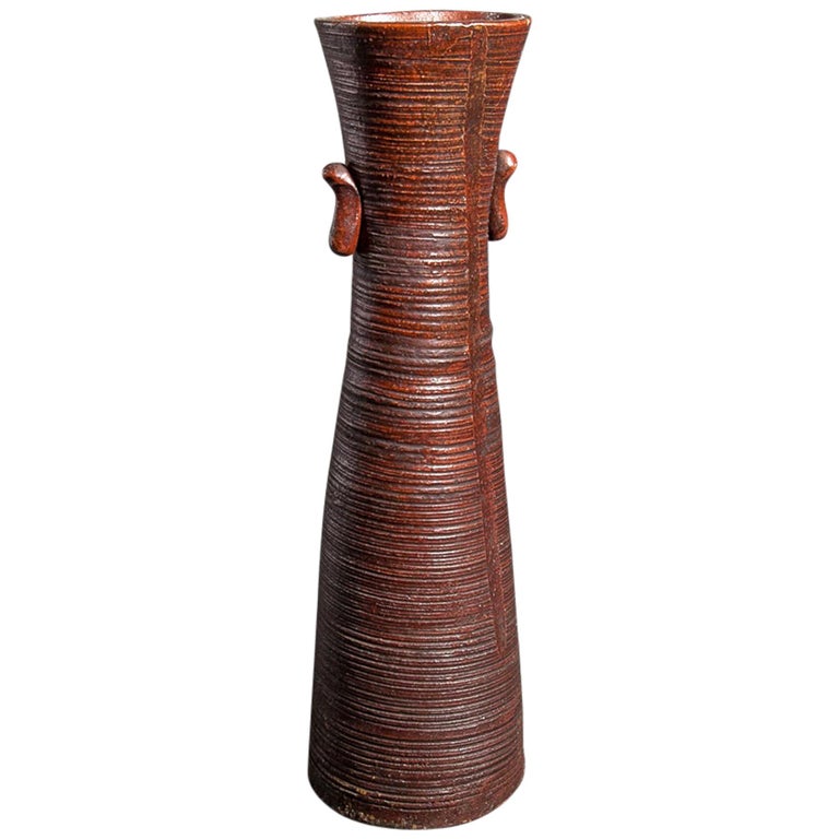 Japanese Bizen Flower Vase For Sale at 1stDibs