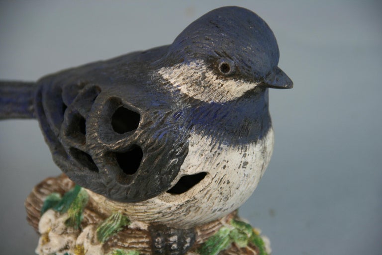 Japanese Blue Bird Garden Candle Lantern at 1stDibs
