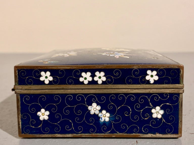 Japanese Blue Cloisonne Box, Meiji Period, circa 1910, Japan For Sale ...