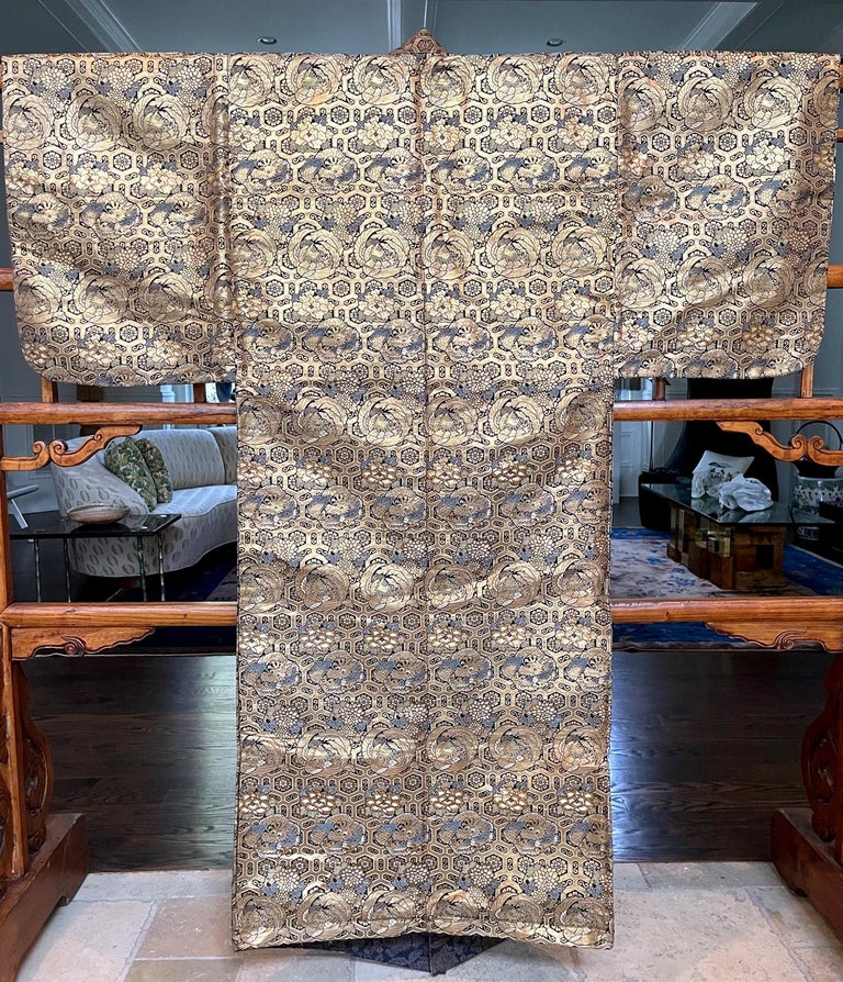 Japanese Brocade Noh Costume Kimono Robe Meiji Period For Sale at 1stDibs