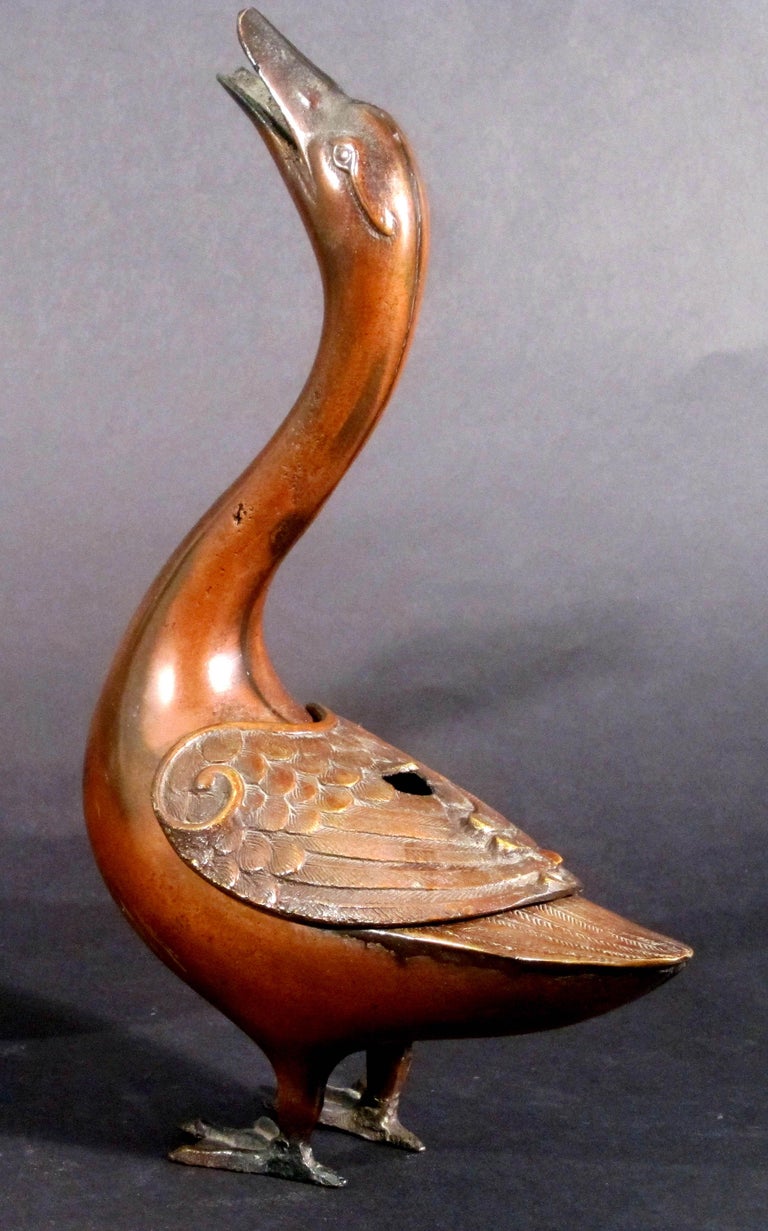 Japanese Bronze Pair of Geese Koros For Sale at 1stDibs | koros ...