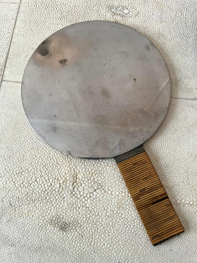 Japanese Bronze Hand Mirror with Lacquer Box For Sale at 1stDibs