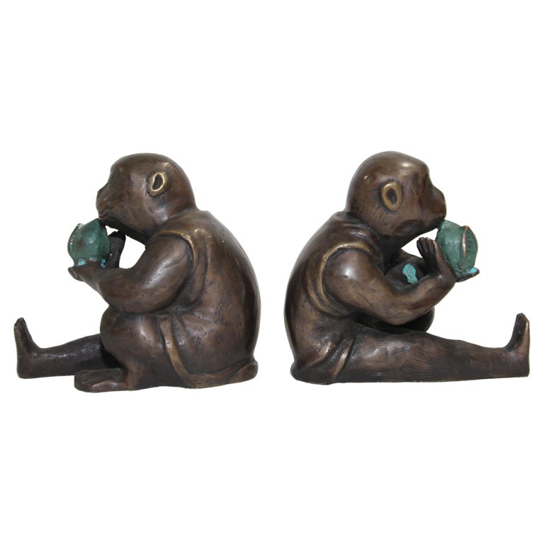 Japanese Bronze Monkey Okimono Meiji Style Figures at 1stDibs