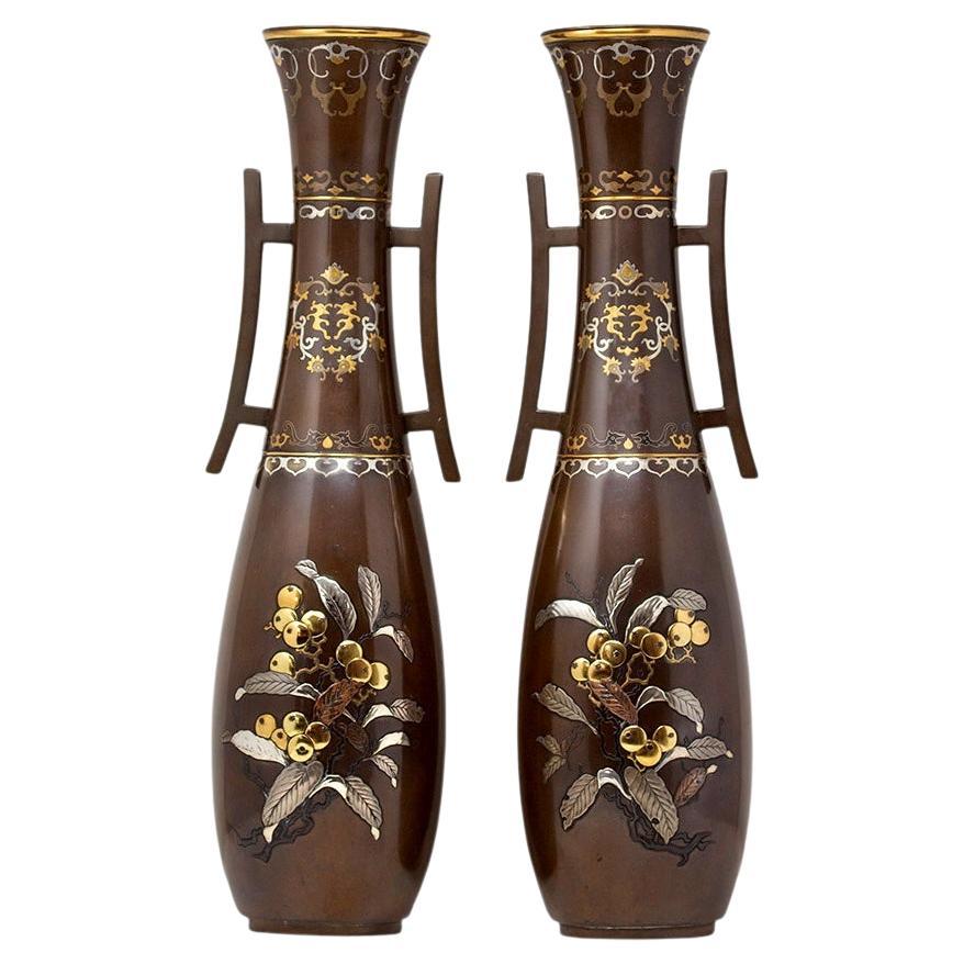 Large Japanese Bronze Vase at 1stDibs