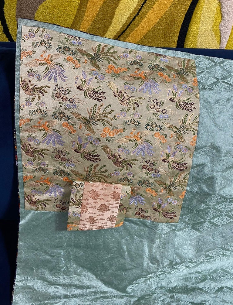 Japanese Buddhist Monk Priest 7 Column Silk Brocade Kesa Ceremonial ...