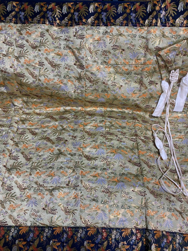 Japanese Buddhist Monk Priest 7 Column Silk Brocade Kesa Ceremonial ...